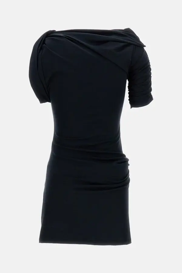 Jacquemus Draped Mini Dress - Black