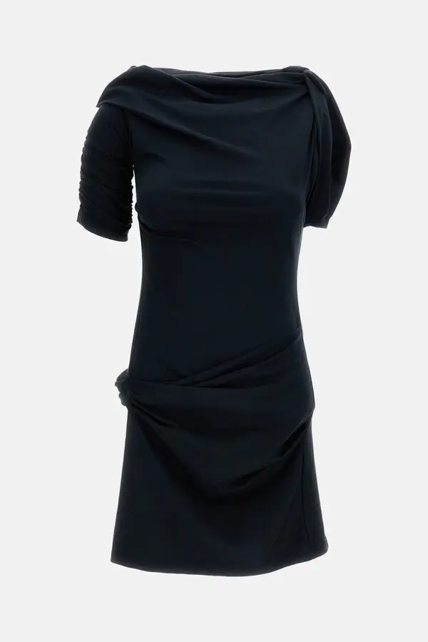 Jacquemus Draped Mini Dress - Black
