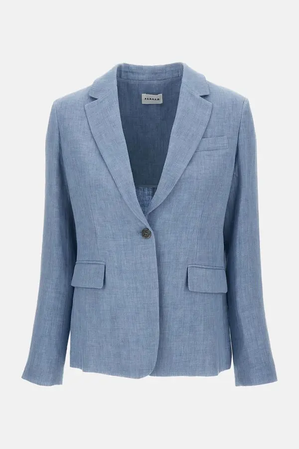 PAROSH Linen Blend Blazer