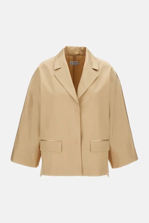Alberto Biani Silk Blend Jacket - Beige