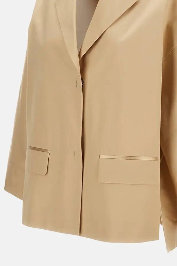 Alberto Biani Silk Blend Jacket - Beige