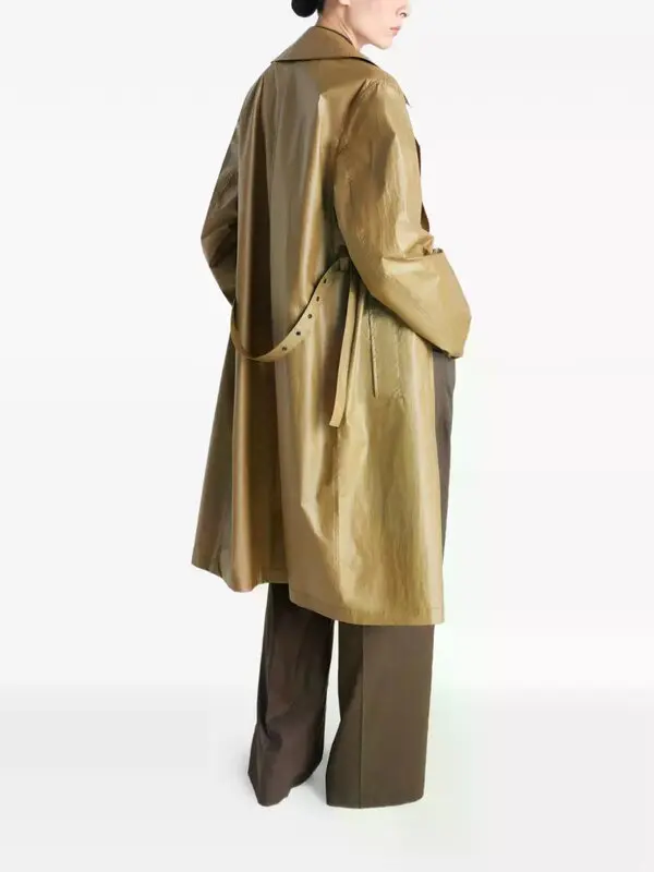 LEMAIRE Belted Wrap Coat - Neutrals