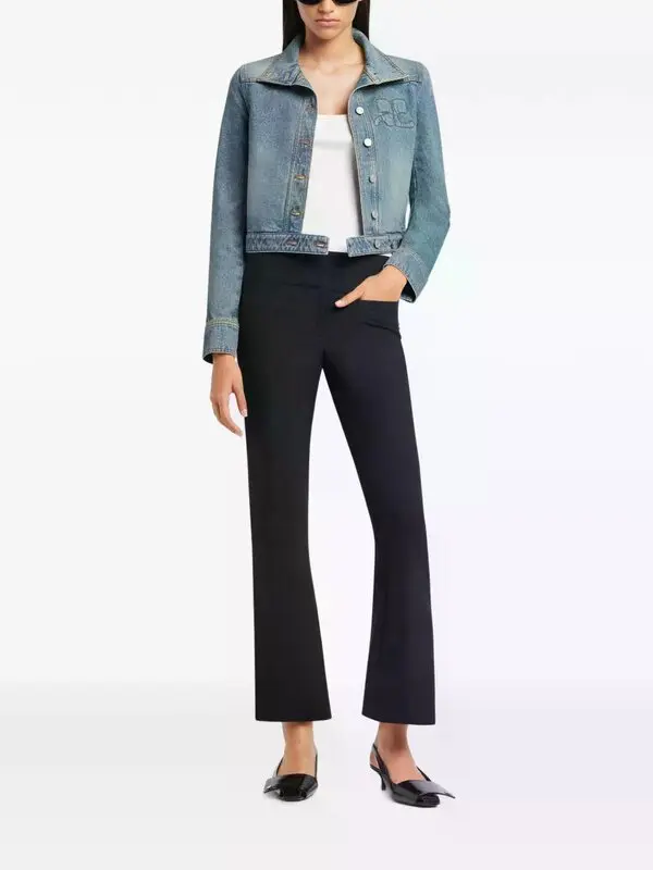 COURREGES Reedition Embroidered Denim Jacket - Blue