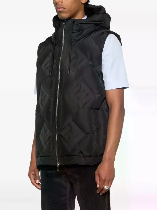 Fendi Ff-jacquard Hooded Gilet