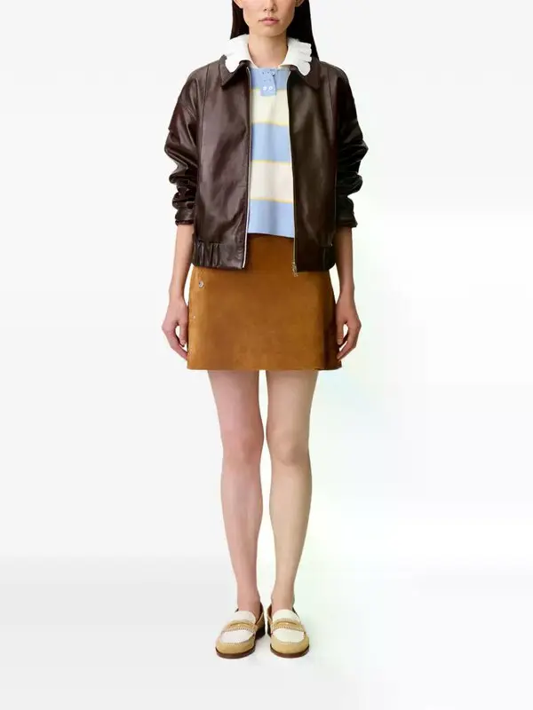 Claudie Pierlot Striped Knit Polo