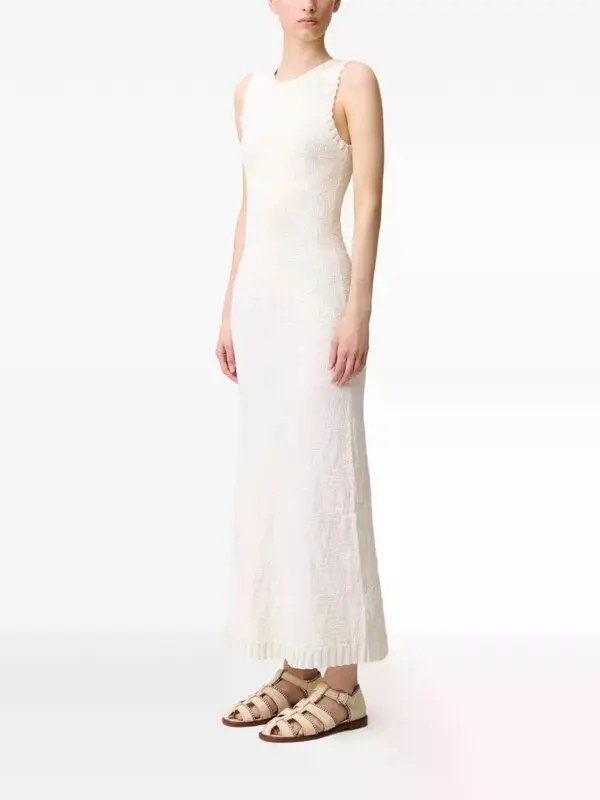 Claudie Pierlot Sleeveless Jacquard Knit Maxi Dress - Neutrals