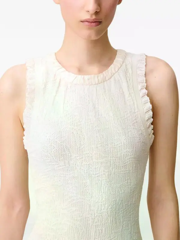 Claudie Pierlot Sleeveless Jacquard Knit Maxi Dress - Neutrals
