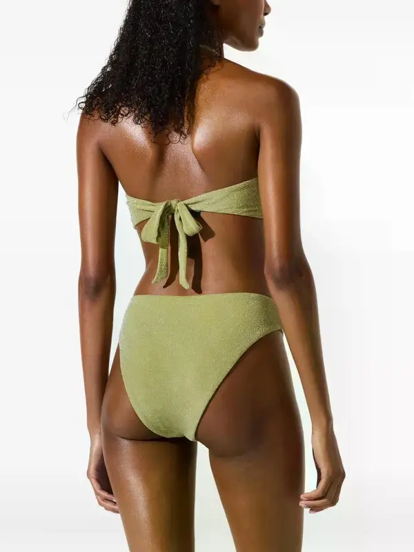 Karl Lagerfeld Logo-plaque Bikini Top - Green
