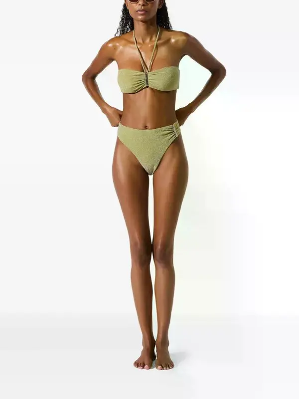 Karl Lagerfeld Logo-plaque Bikini Top - Green