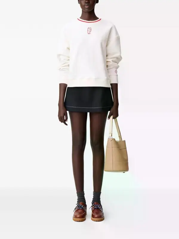 Claudie Pierlot Crewneck Sweatshirt With Contrast Embroidery