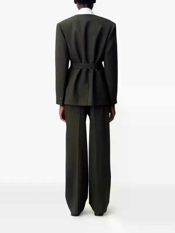 Claudie Pierlot Belted Double-breasted Blazer