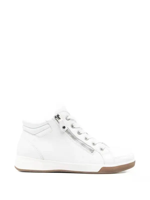 ARA Zip Leather Sneakers - White