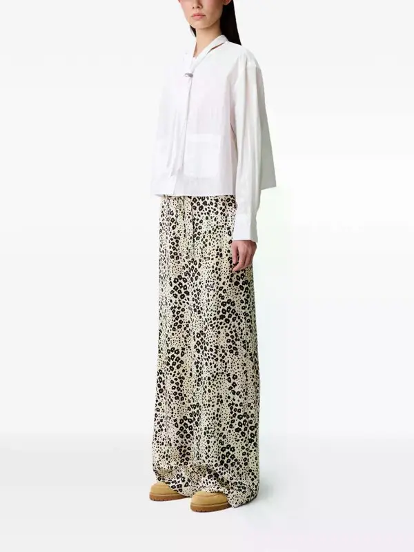 Claudie Pierlot Striped Cotton Shirt With Tie Detail