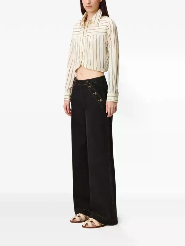 Claudie Pierlot Wide-leg Sailor Jeans - Black