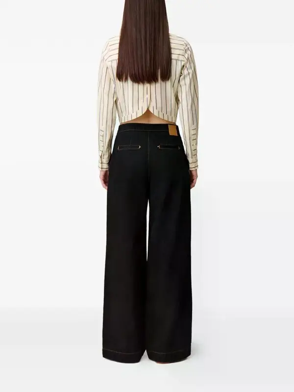 Claudie Pierlot Wide-leg Sailor Jeans - Black