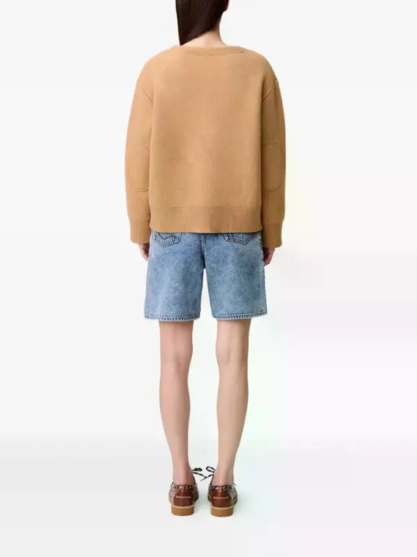 Claudie Pierlot Embroidered Logo Cardigan - Neutrals