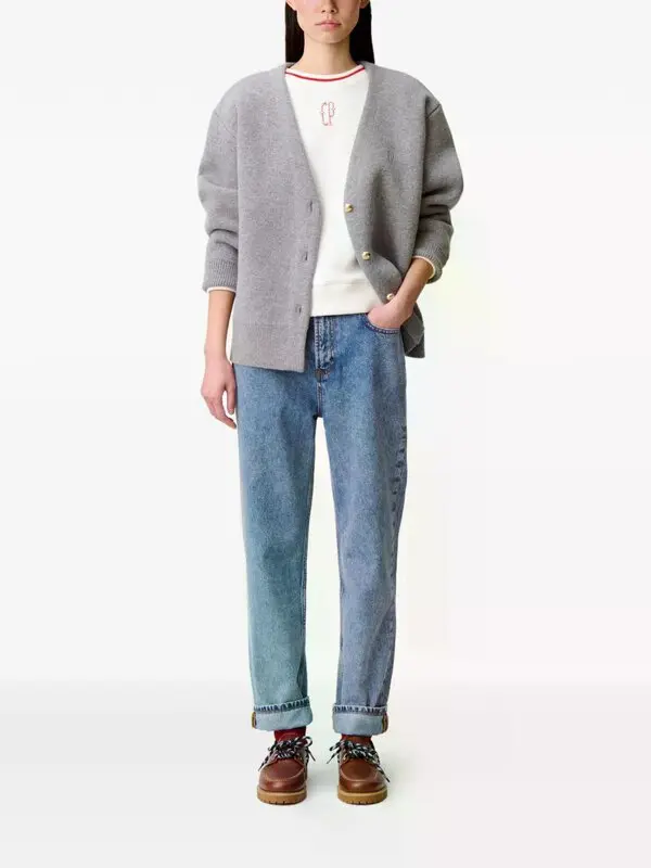 Claudie Pierlot Washed Denim Cigarette Jeans