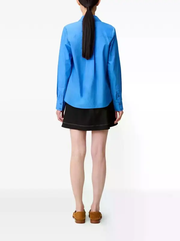 Claudie Pierlot Wide V-neck Blouse With Gathered Detail