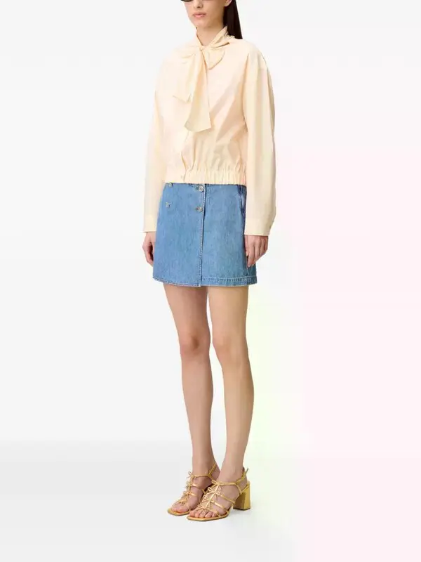 Claudie Pierlot Pussy-bow Poplin Blouse