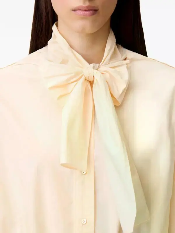 Claudie Pierlot Pussy-bow Poplin Blouse