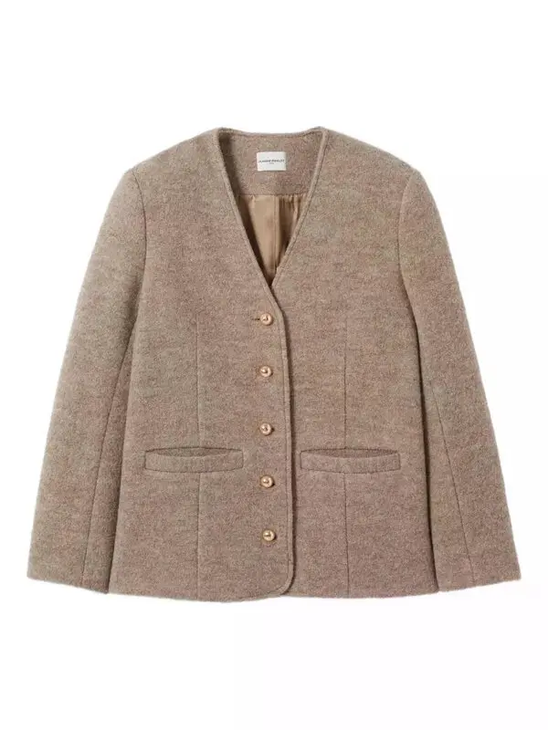 Claudie Pierlot Button-down V-neck Jacket