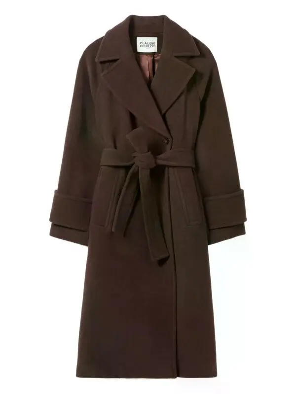 Claudie Pierlot Belted Long Coat