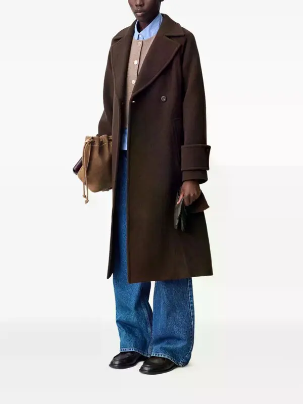 Claudie Pierlot Belted Long Coat