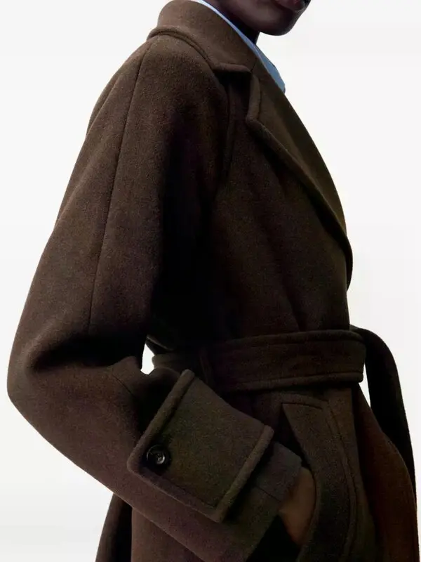 Claudie Pierlot Belted Long Coat