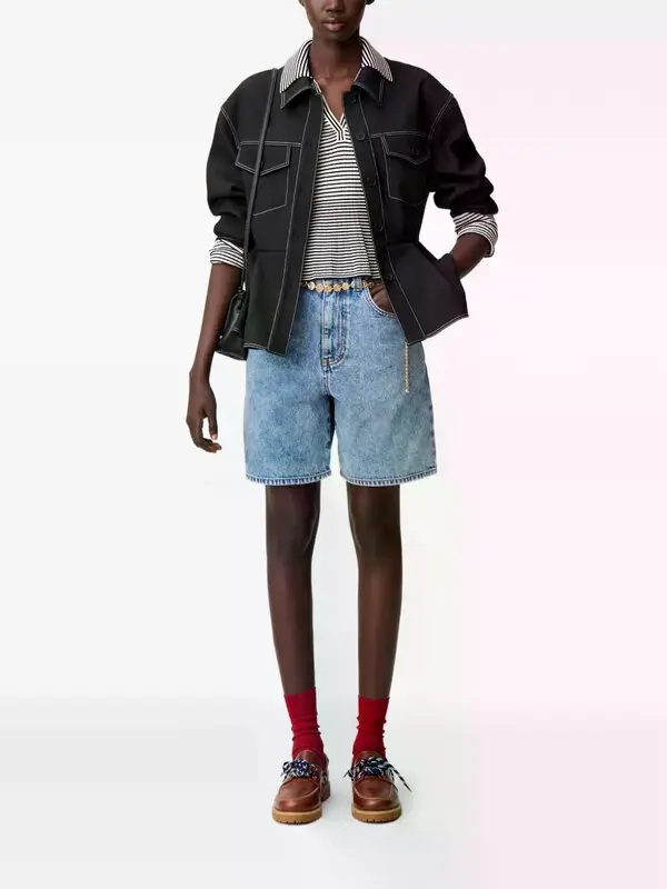 Claudie Pierlot Straight-leg Denim Shorts