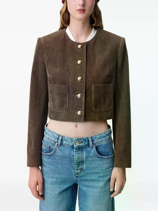 Claudie Pierlot Corduroy Cropped Jacket
