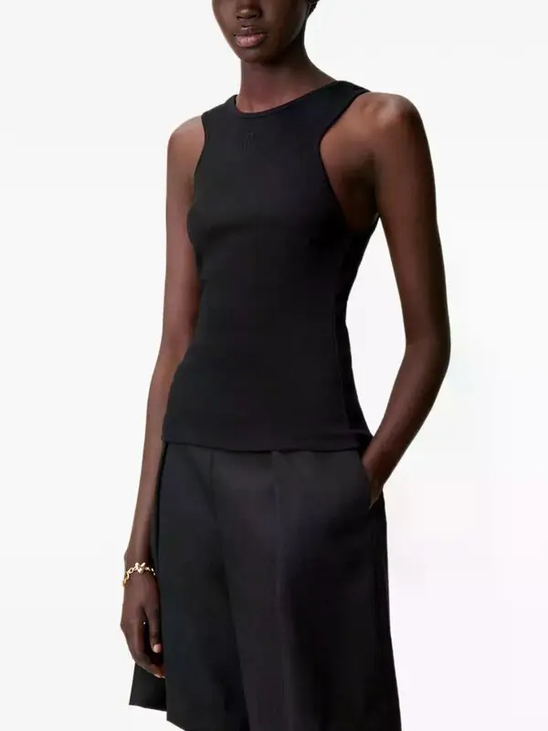 Claudie Pierlot Embroidered-logo Ribbed Tank Top