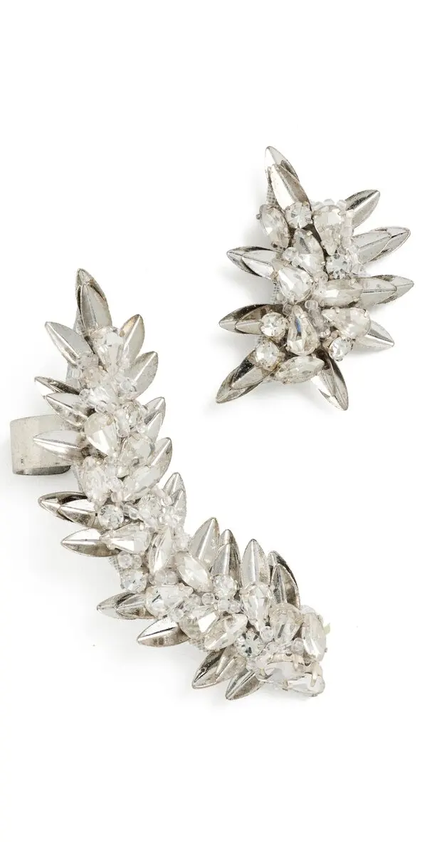 Deepa Gurnani Rabia Earrings - Silver
