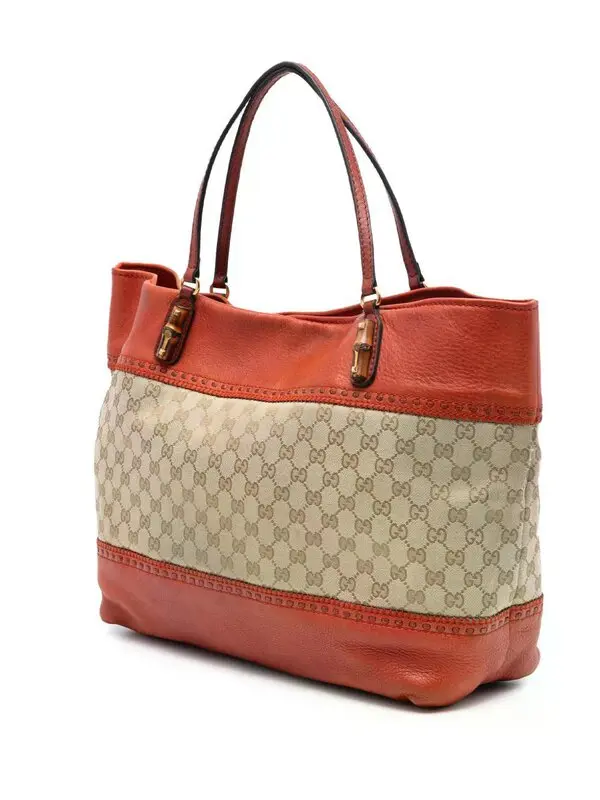Gucci Large Gg Canvas Crafty Tote Bag - Brown