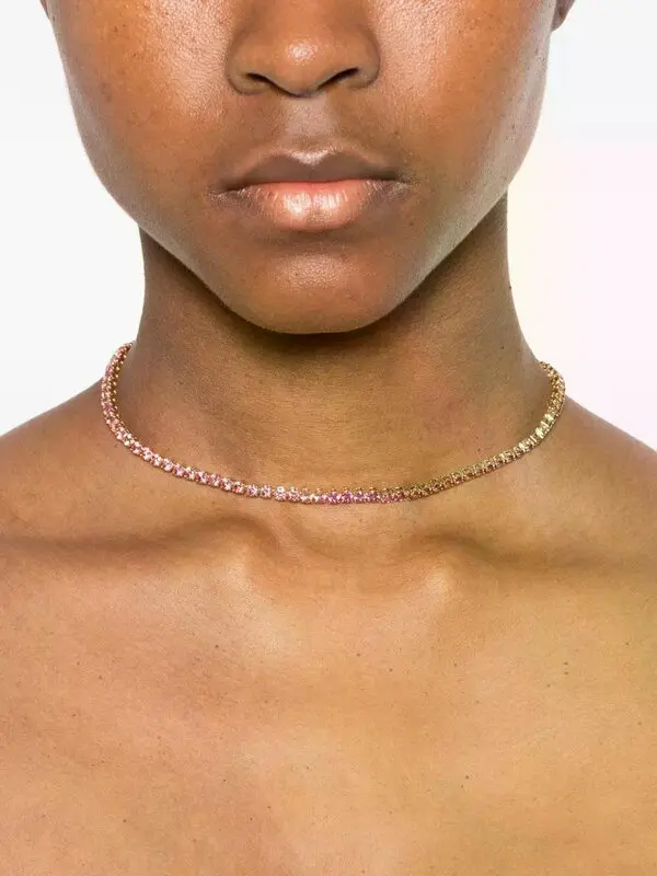 SWAROVSKI Matrix Tennis Round-cut Necklace - Gold
