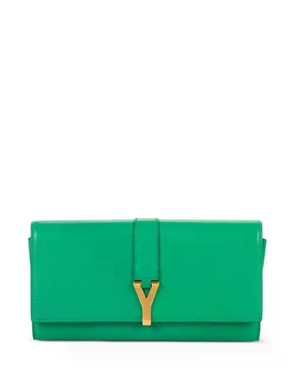Saint Laurent Small Ligne-y Wallet - Green