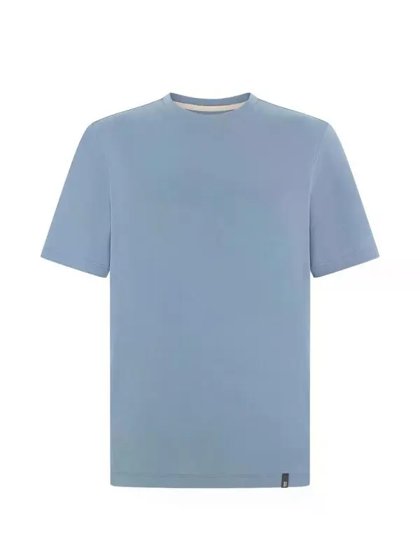 Boggi Milano High-performance Piqué T-shirt With S-cafè® Yarn - Blue