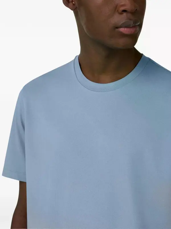 Boggi Milano High-performance Piqué T-shirt With S-cafè® Yarn - Blue