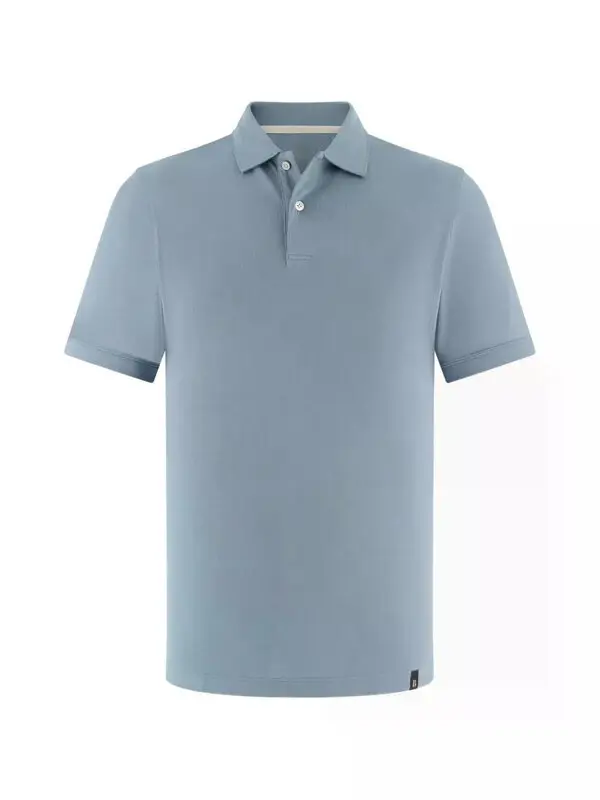 Boggi Milano High-performance Piqué Polo Shirt With S-cafè® Yarn - Blue