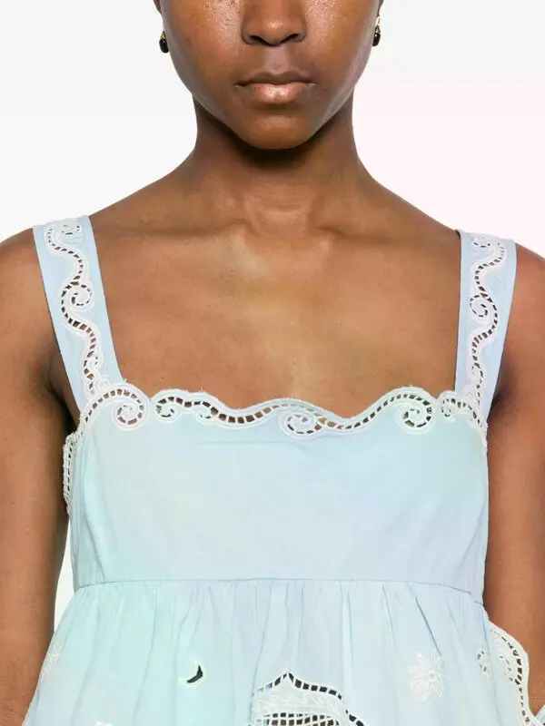ALEMAIS Maizy Scalloped-trim Top