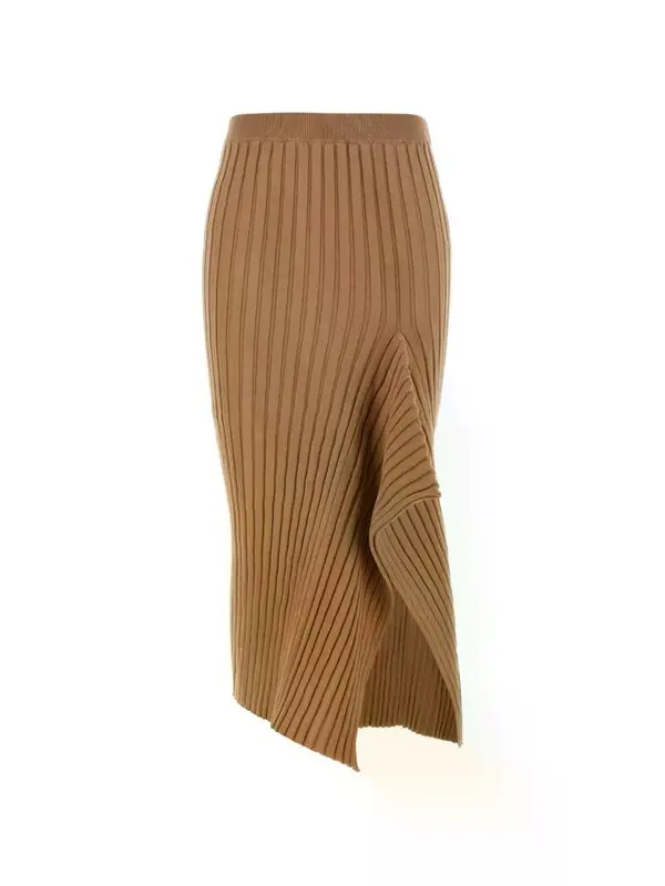 Stella McCartney Asymmetric Ribbed-knit Wrap Skirt