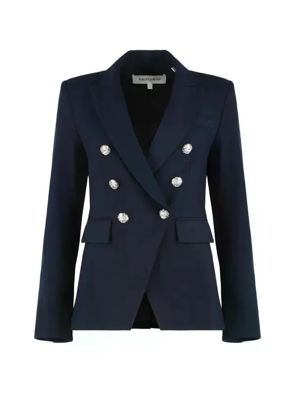 Veronica Beard Miller Dickey Double-breasted Blazer