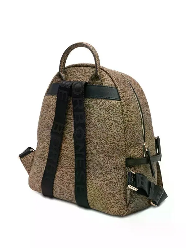 Borbonese Medium Pattern Backpack - Brown