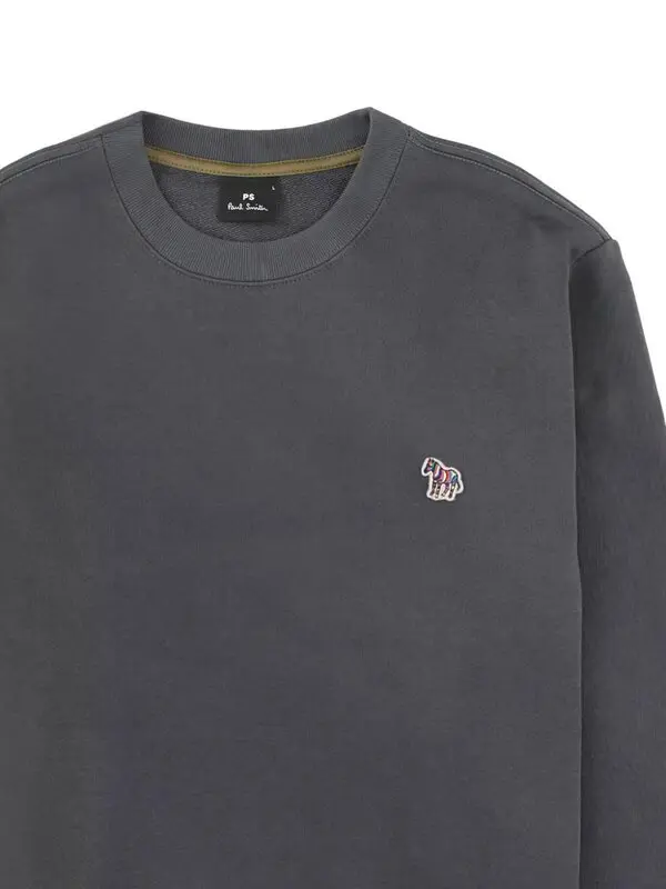 Paul Smith Logo-embroidered Cotton Sweatshirt - Grey