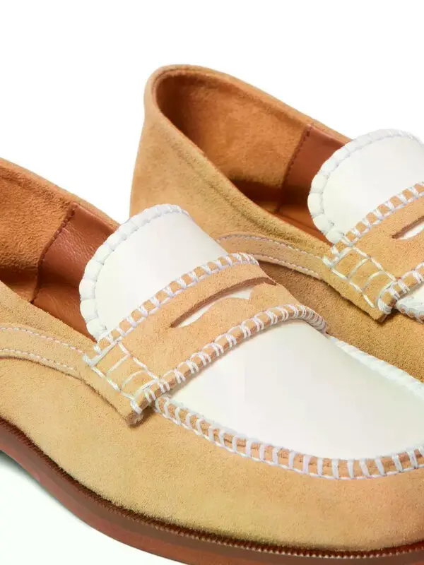 Claudie Pierlot Dual-color Suede Loafers - Neutrals