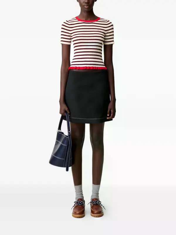 Claudie Pierlot Striped Knit T-shirt