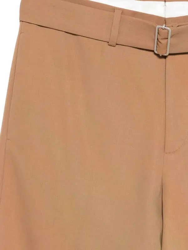 LARDINI Belted Trousers - Brown