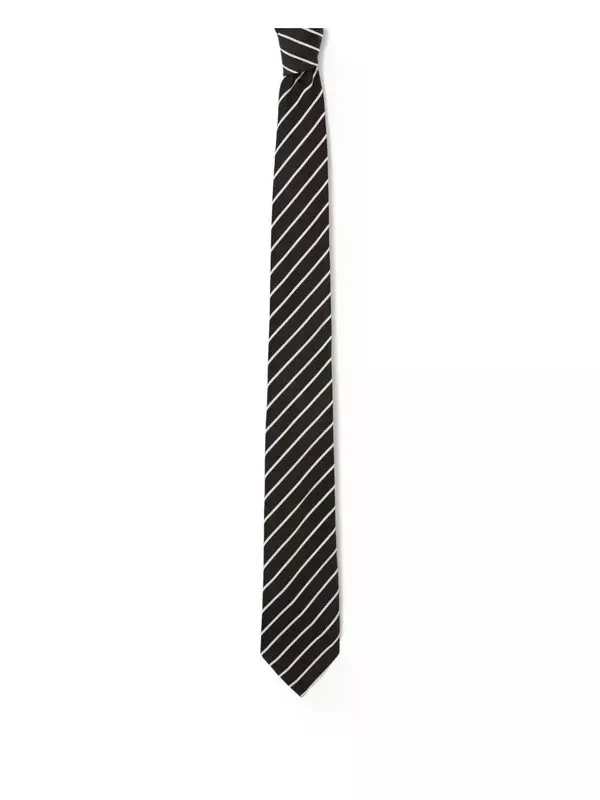 Claudie Pierlot Diagonal-stripe Pattern Tie - Black