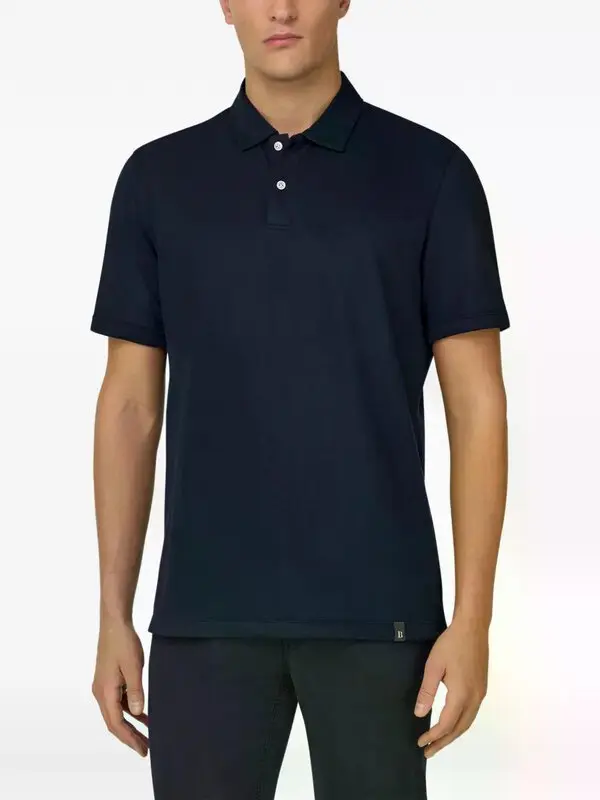 Boggi Milano Logo-appliqué Polo Shirt - Blue