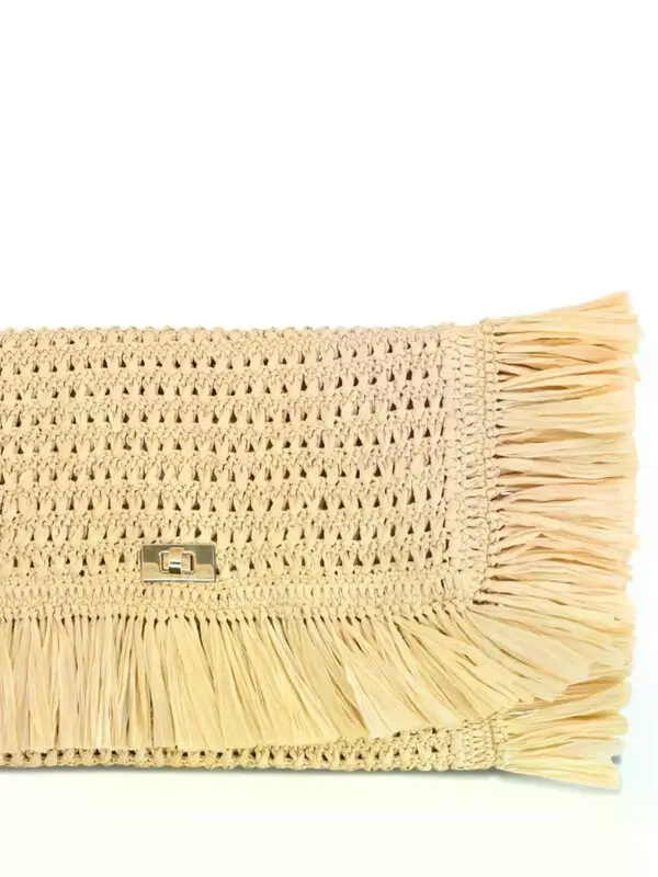 ANYA HINDMARCH Fringed Clutch - Neutrals