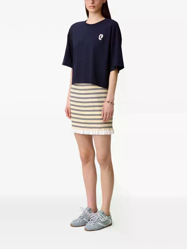 Claudie Pierlot Logo Embroidered Cotton T-shirt